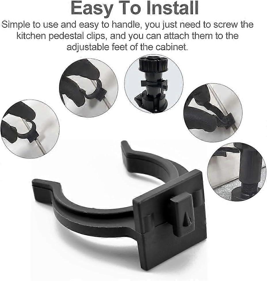 Kitchen Base Brackets Base Foot Clip, Pack of 16 Kitchen Base Clips ...