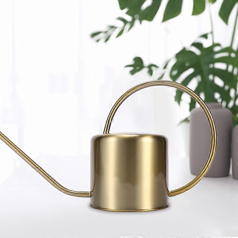 Watering Can Golden Garden Stainless Steel 1300Ml Small Water Easy To ...