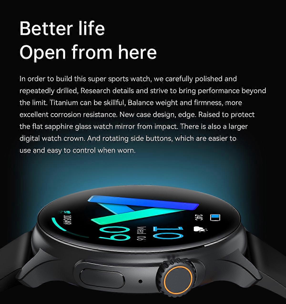 Smartwatch K58 1.43 Inch Amoled Women's Fitness Smart Watch Heart Rate Blood Oxygen Monitor For ...