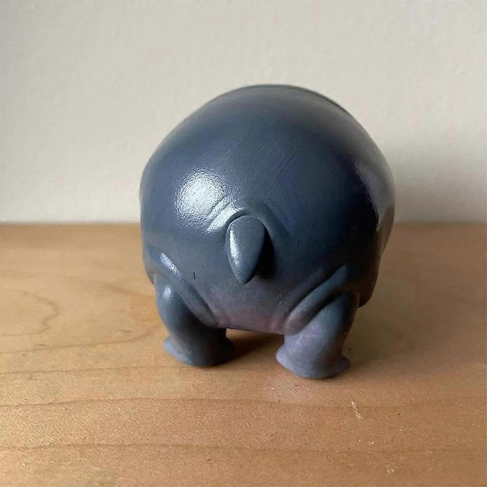 Moo Deng Toy ,Moo Deng Hippo,Bouncy Pork Pygmy Hippo Statue,Hippo Resin ...