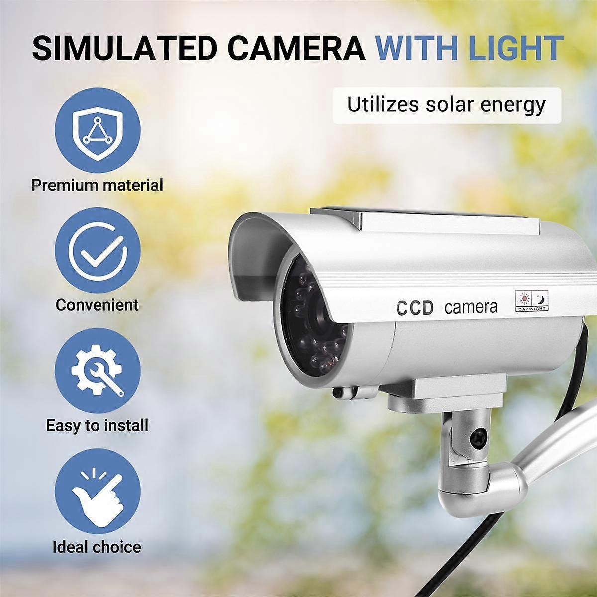 Simulation Solar Camera Outdoor Surveillance Simulation Fake Camera ...