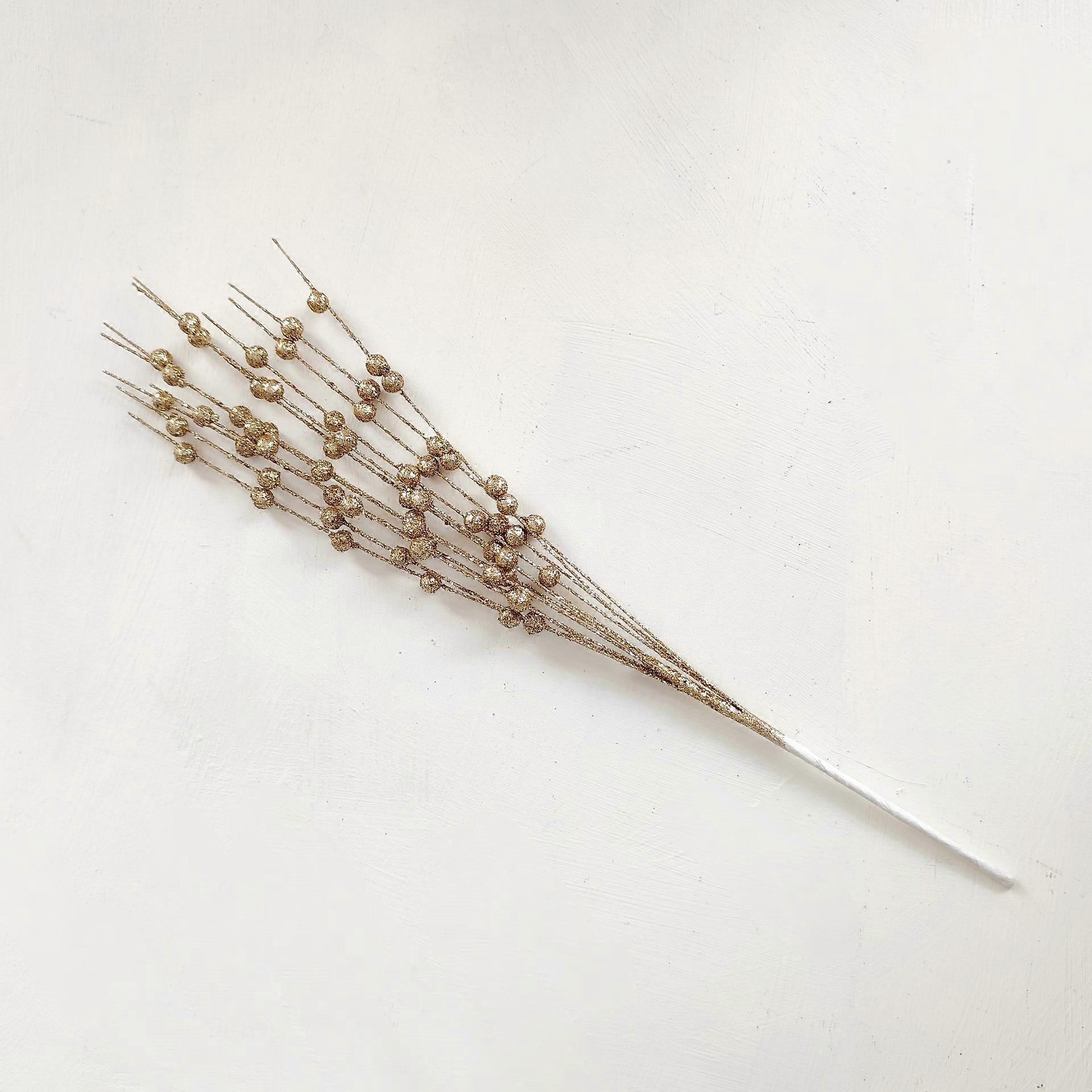 Simulation Christmas Gold Powder Flower Decorations Christmas Tree DIY ...