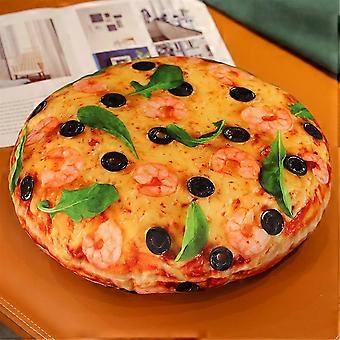 Pizza Shaped Pillow Funny 3d Round Food Plush Stuffed Pillow Novelty ...