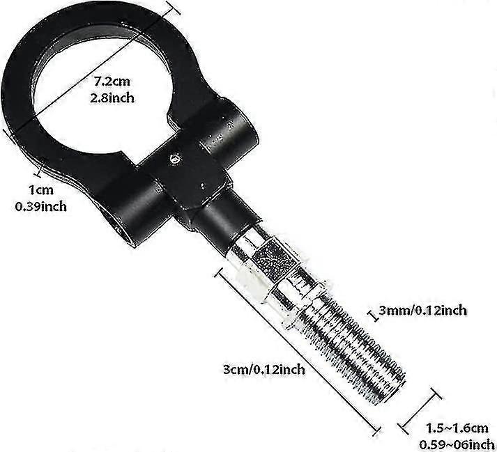 Universal Car Tow Hook Towing Ring Kit, Aluminum Alloy Universal Anti ...