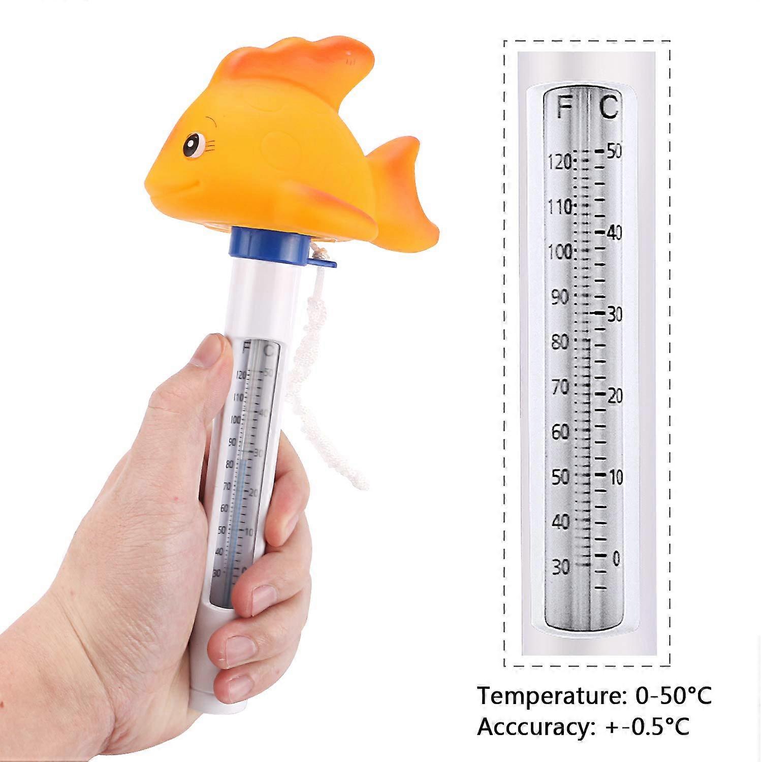 Swimming Pool Thermometer, (Gold) Floating Pool Thermometer Cartoon ...