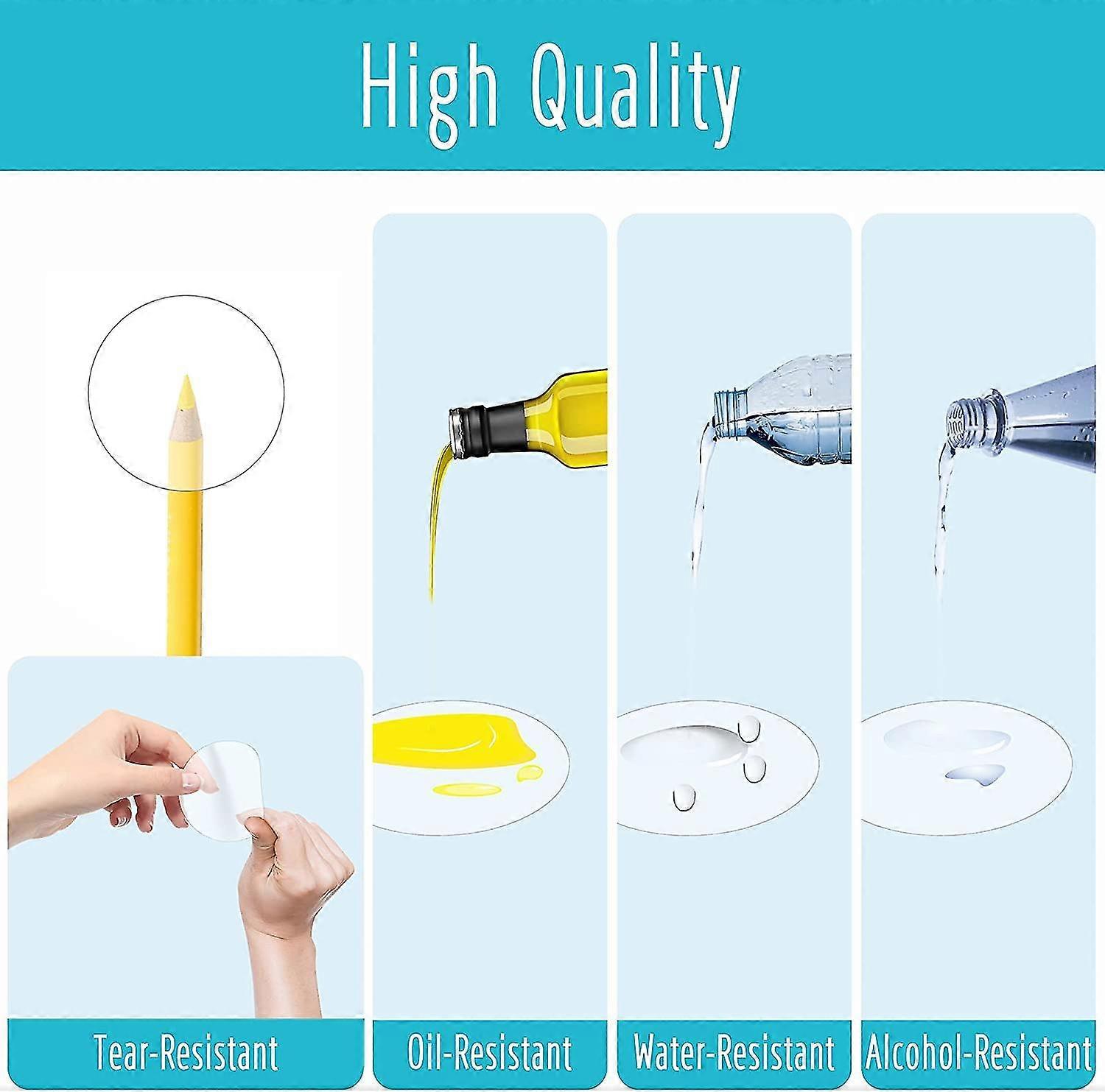 500 Pcs Round Clear Seal Stickers, Transparent Seals For Envelopes ...