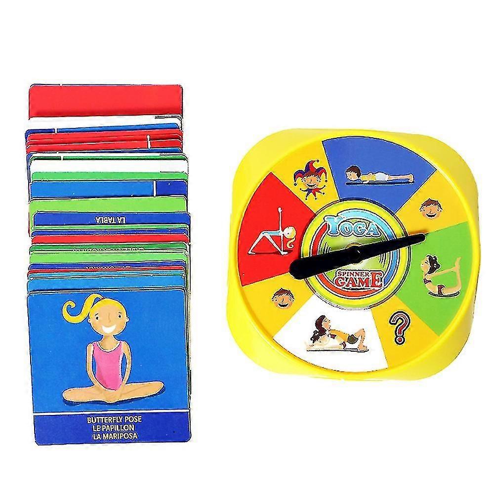 Yoga Spinner Game For Kids & Parents, Interactive Exercise Cards For ...