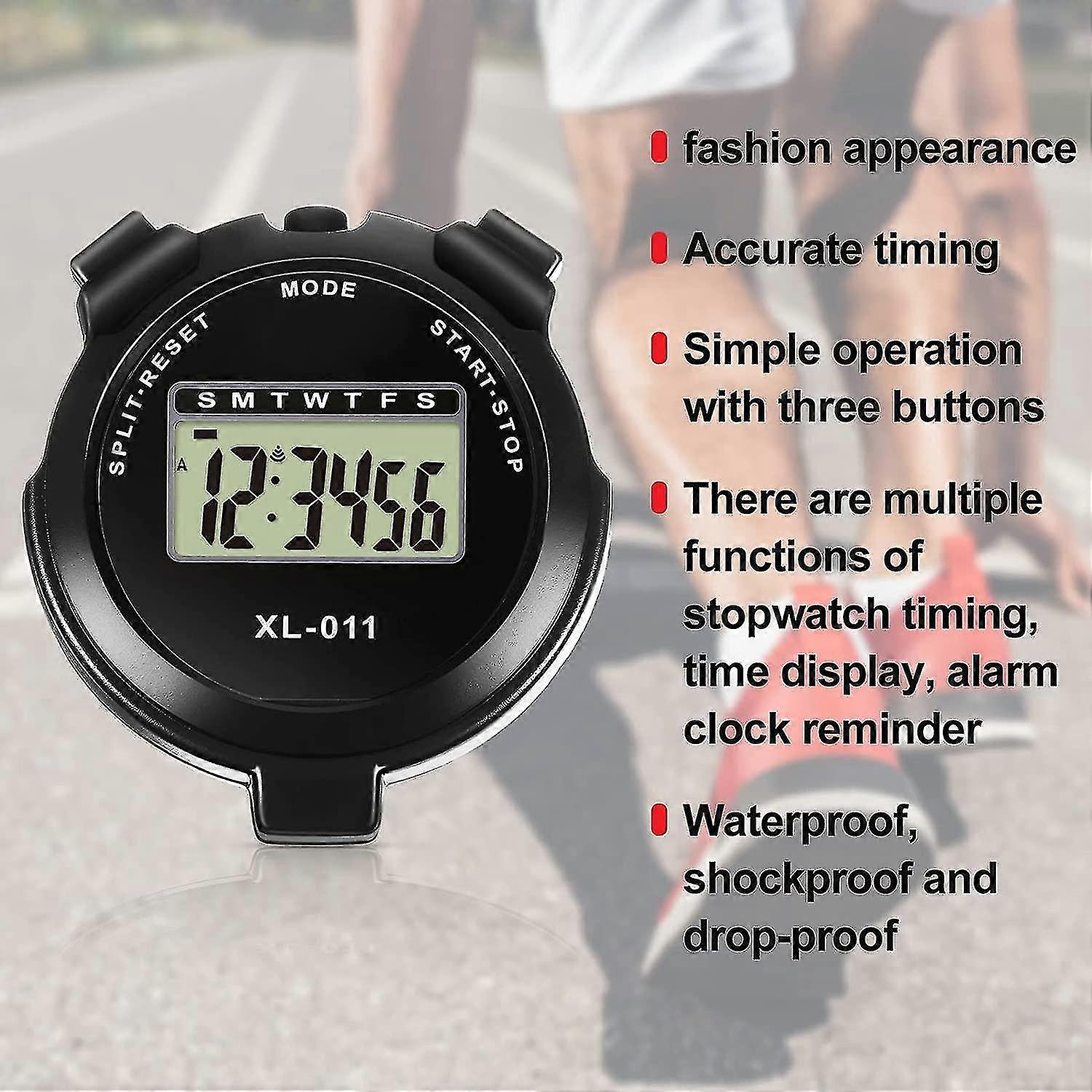 3 Pieces Sports Stopwatch Timer Multi-function Sport Digital Stopwatch ...