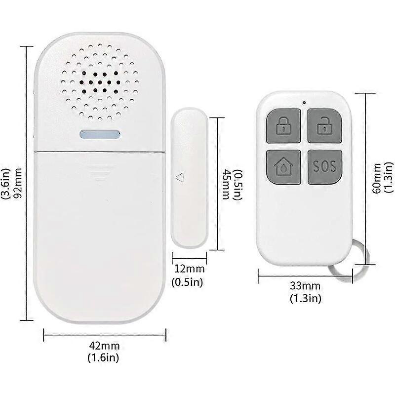 Window and Door Siren with 130dB Loud Siren, Battery Powered Child ...
