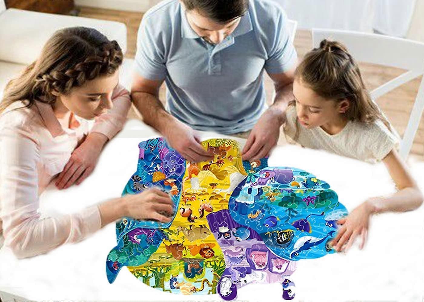 Puzzles for Kids Ages 4-8, 8-10, 10 and Adults 88 PCS Hippo Shaped ...