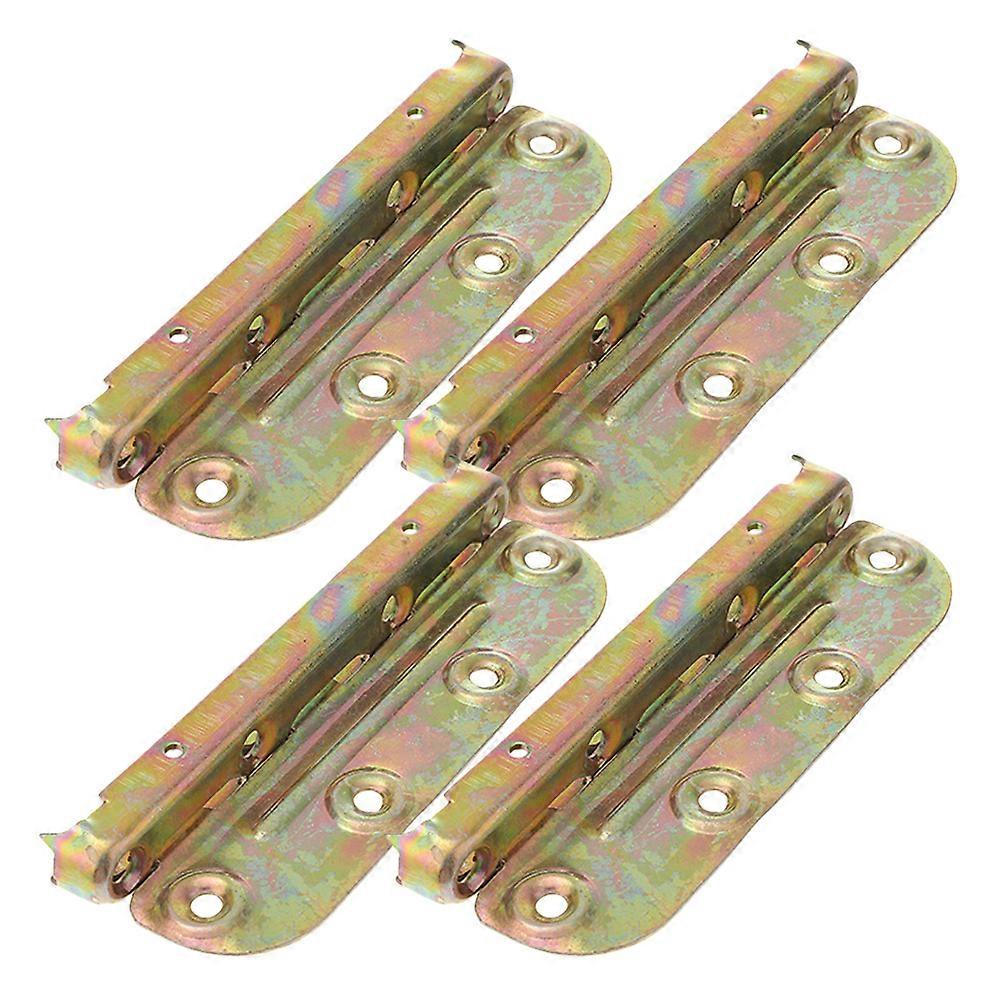 4Pcs Bed Rail Fasteners Metal Bed Frame Rail Brackets Bed Rail Hinge ...