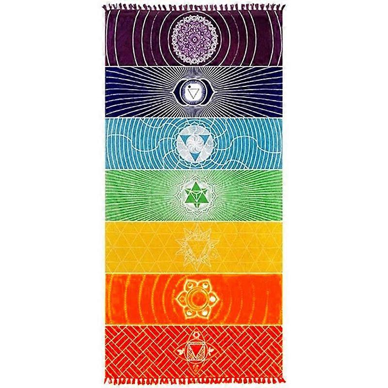 Yoga Mat, Rainbow Bohemian Yoga Beach Towel Mat | Fruugo UK