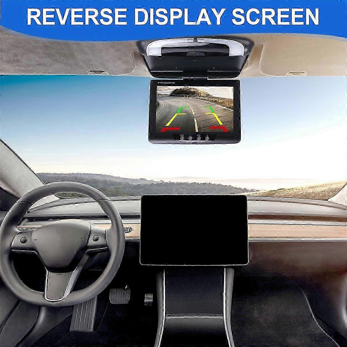 Car Roof Monitor Lcd Flip Screen Top Multimedia Video Ceiling Roof ...