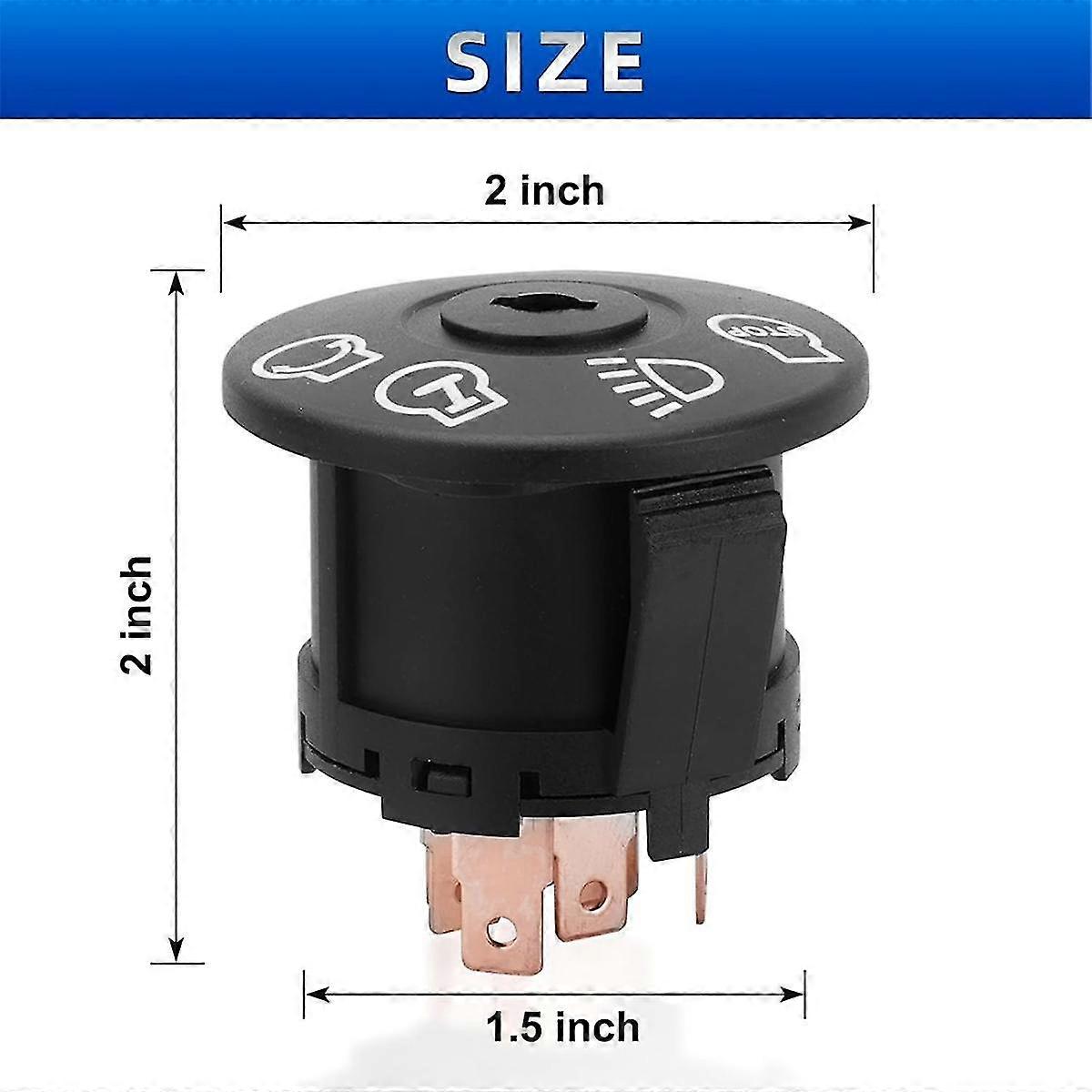 Ignition Switch with Key 7 Terminals Compatible for Deere John Riding ...