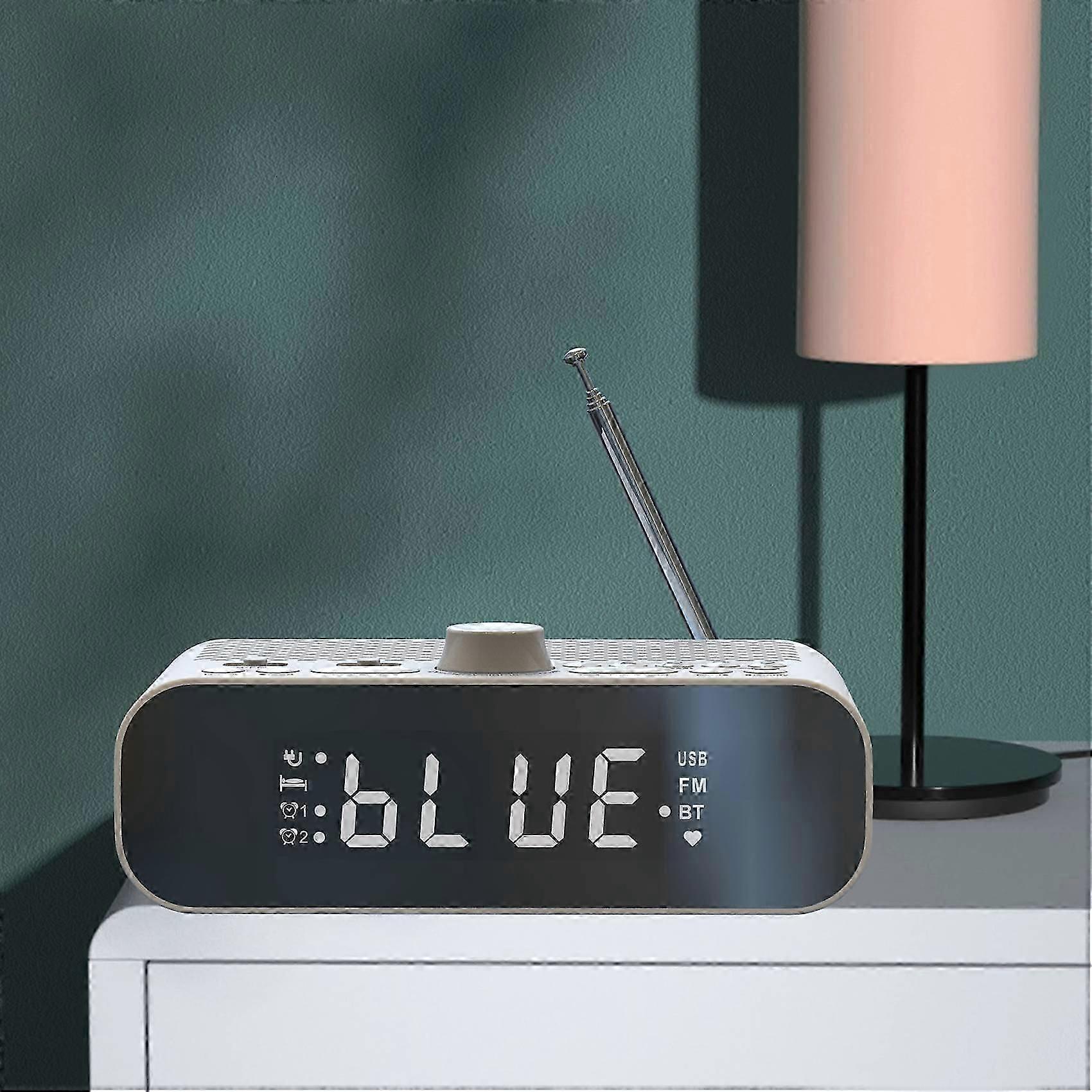 Fm Clock Radio With Bluetooth Streaming Play Led Display Dual Alarm ...
