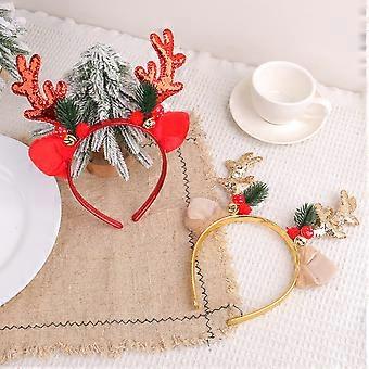Christmas Reindeer Antlers Headgears Adjustable Size Reindeer Antlers ...