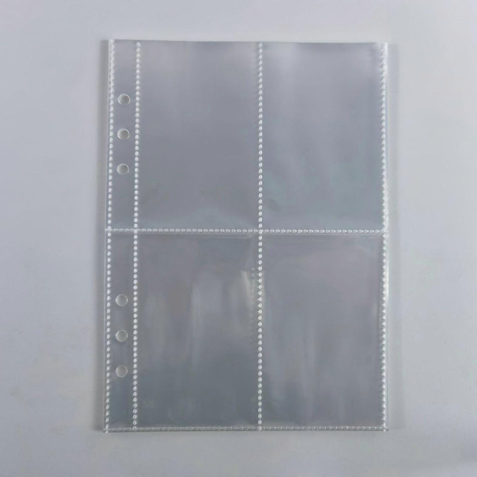 10 Sheets Punched Pocket, Photo Pocket for Rings Binders Albums Clear ...
