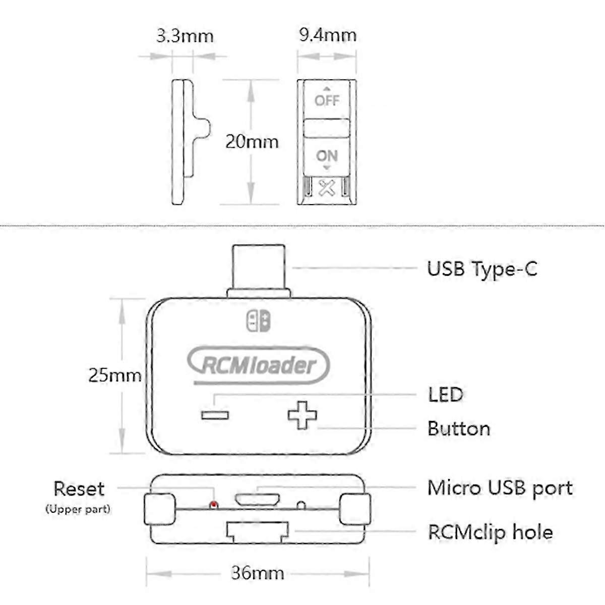 V5 RCM Loader Auto Clip Jig Tool for NS Console with USB Cable Built in ...