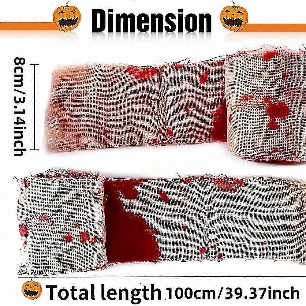 1 Pack Spooky Halloween Bloody Cloth Strip - Scary Decorations For ...