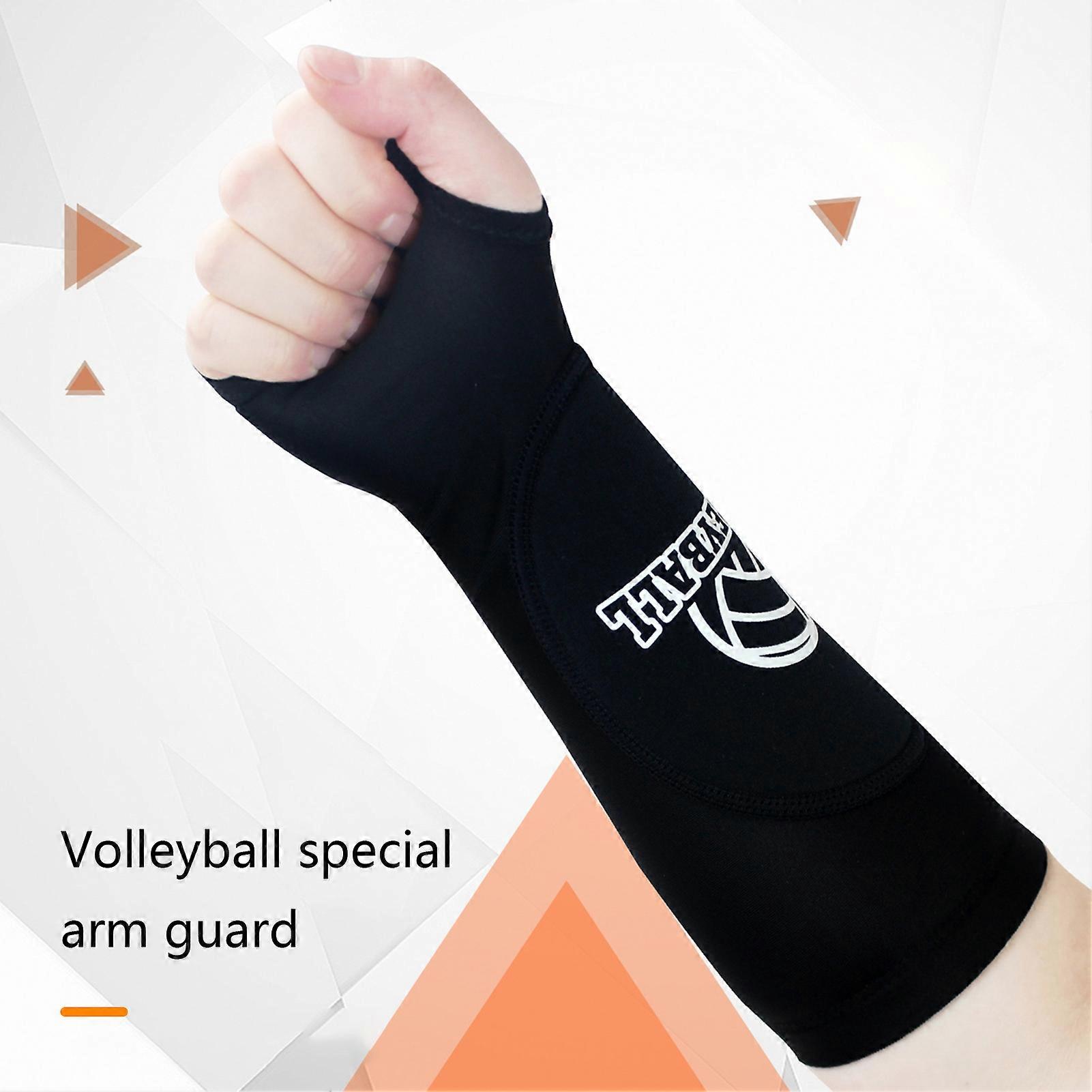Toudaret 2Pcs Volleyball Arm Sleeves Thumb with Pads Hole Design High ...