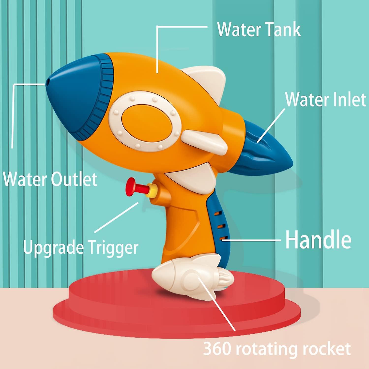 (2 Pack) Water Guns for Kids, Rocket Design Water Pistols for Small ...