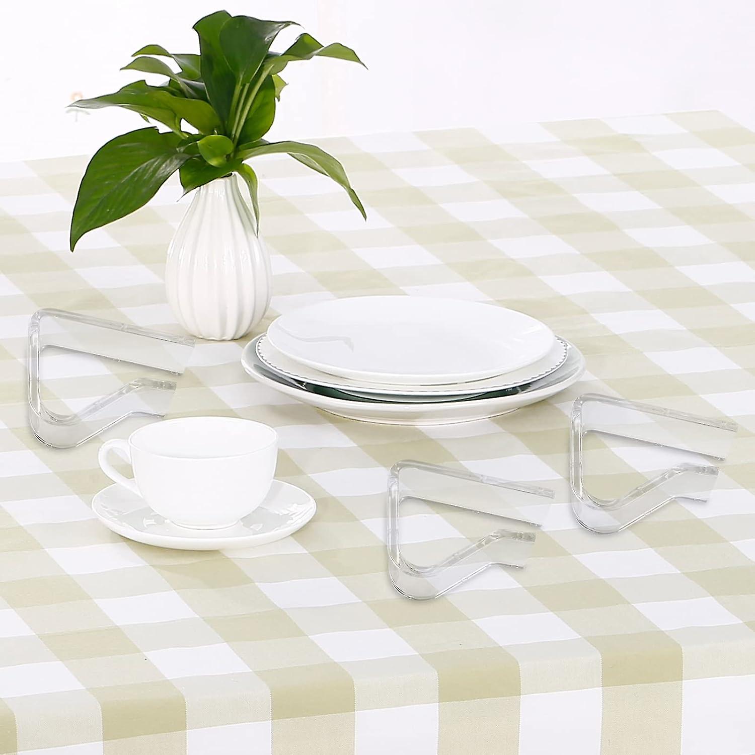 Plastic Tablecloth Clips, 4 Pieces Anti-Slip Tablecloth Clips ...