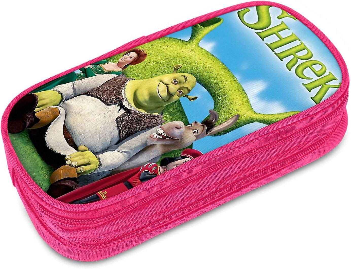 Shrek Anime Pencil Case Pen Marker Holder Pouch Box With Zipper-Pink ...