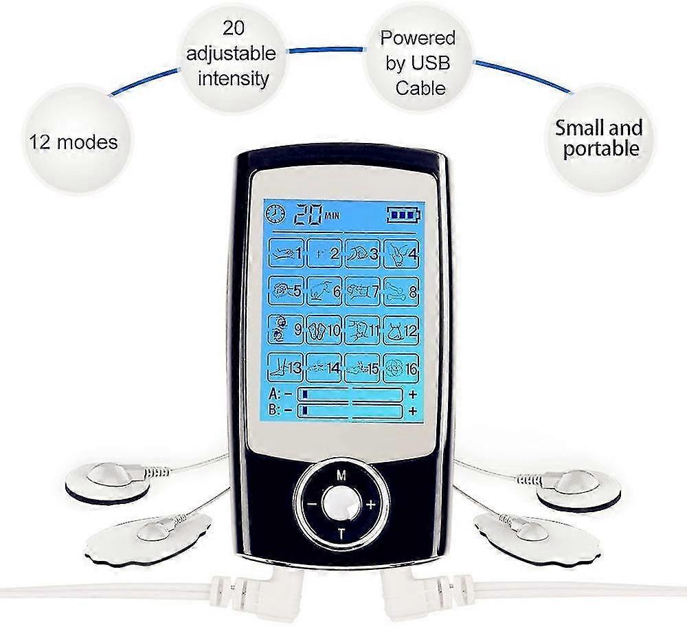 Tens Unit Muscle Stimulator, 36 Modes Rechargeable Tens Stimulator ...