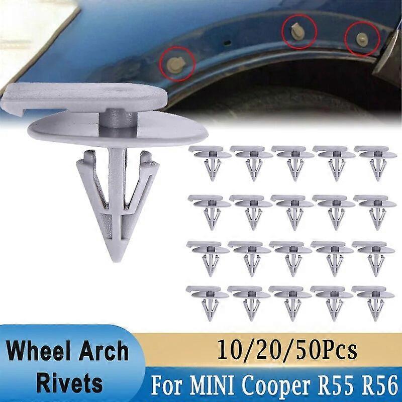 50pcs Exterior Fender Wheel Arch Trim Clips Fasteners Rivets For Mini ...