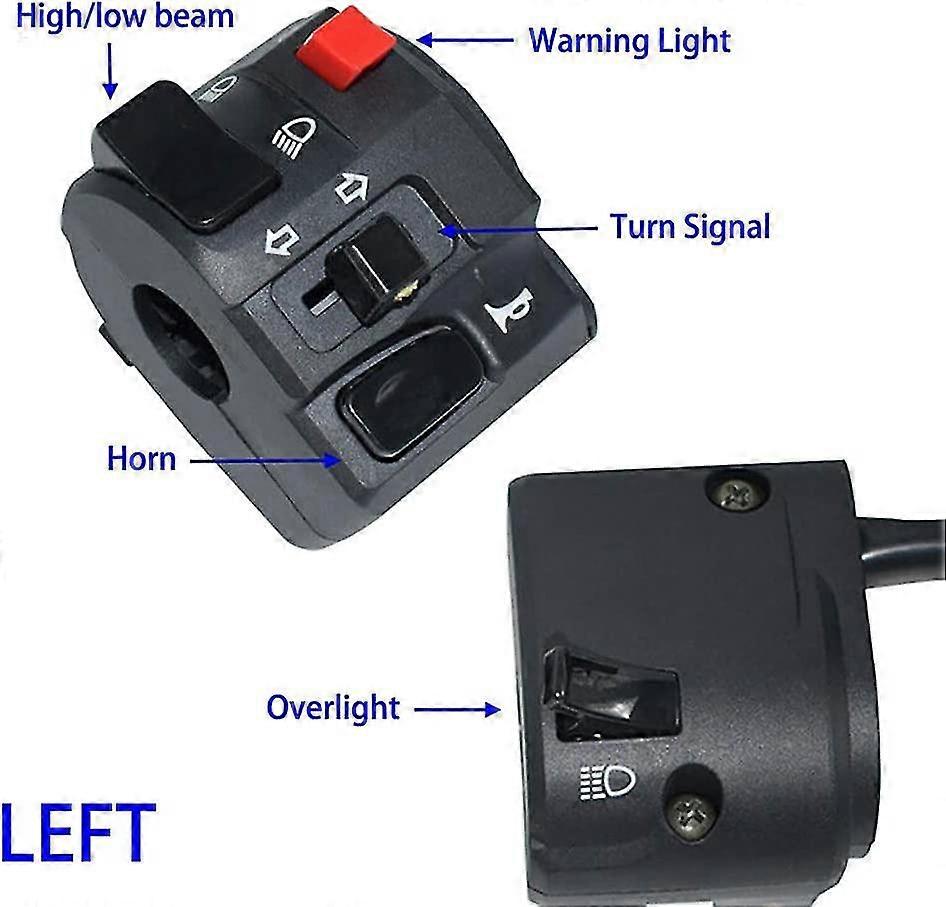 1 Pair Motorcycle Switch Handlebar Controller Switch Motorbike Horn ...