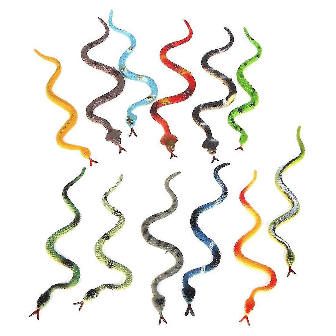 Plastic reptile animal snake model toy 12pcs multicolour | Fruugo UK