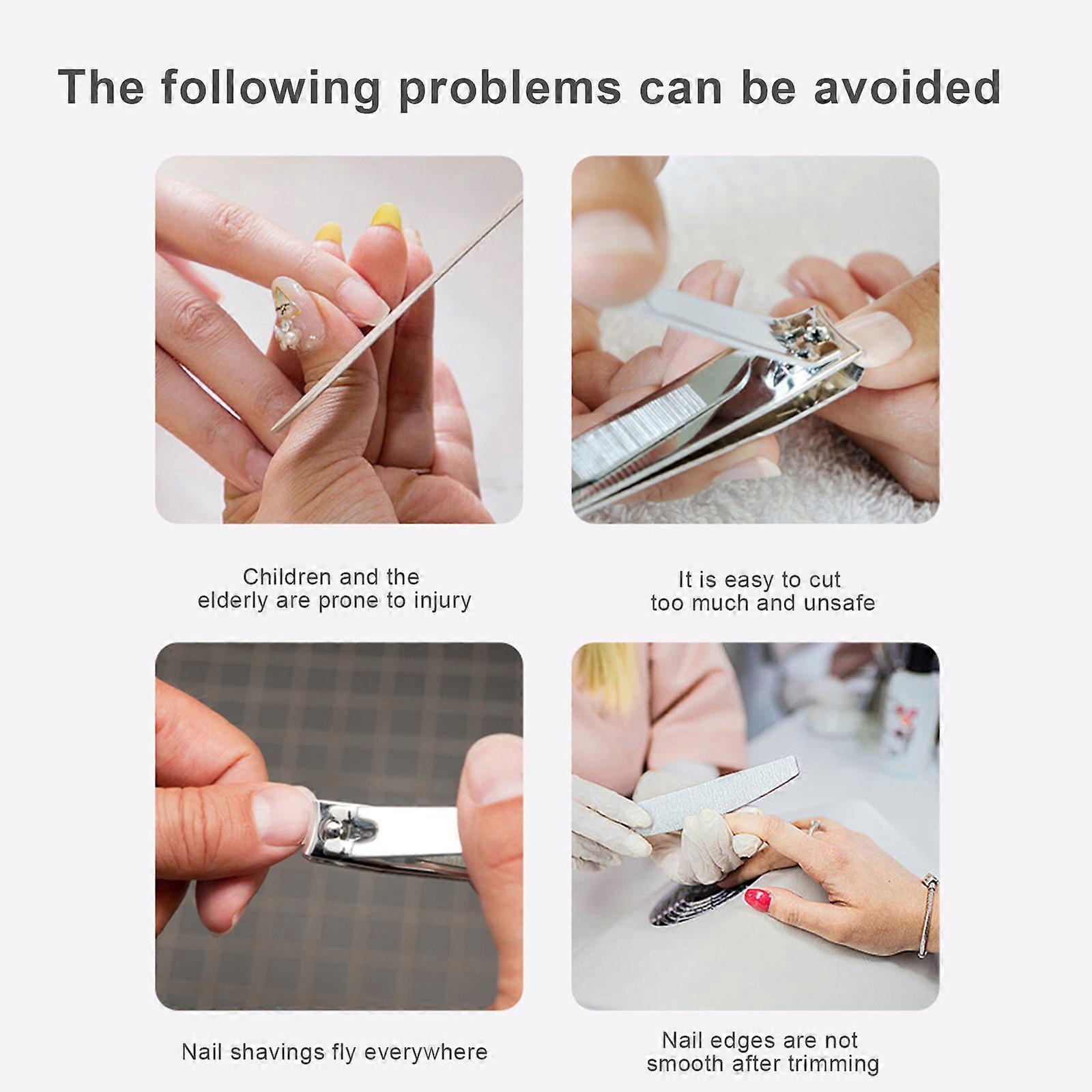 NEW USB Rechargeable Cordless Electric Nail File Kit 2 in 1 Electric ...
