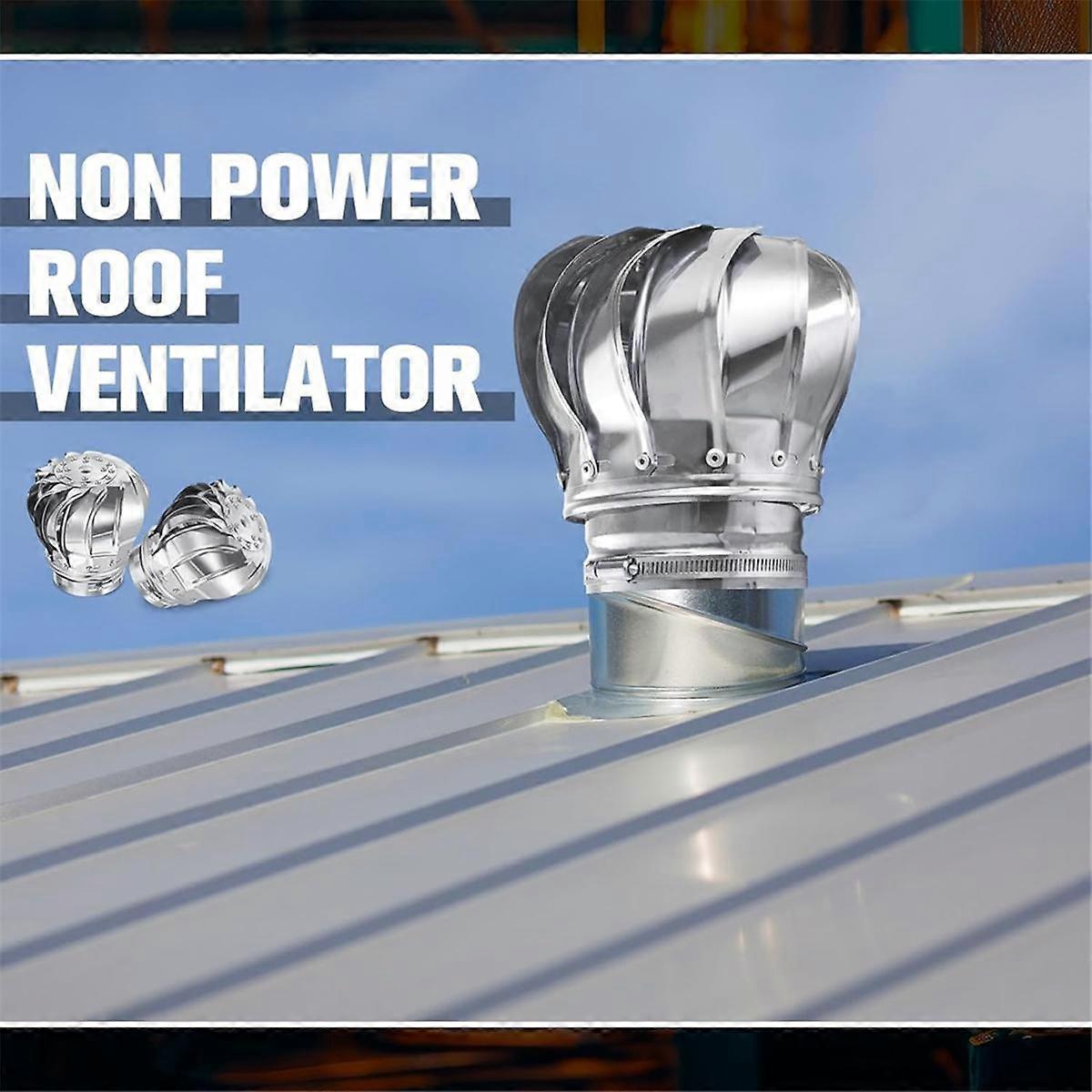 2 Pcs 110mm Non Power Roof Ventilator Wind Turbines Attic Air Vent for ...