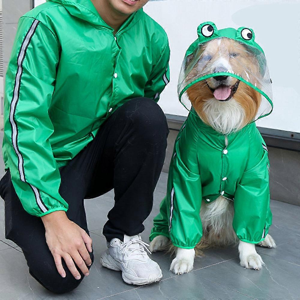 Waterproof Dog Raincoat Jumpsuit For Medium Large Dogs Rain Coat ...