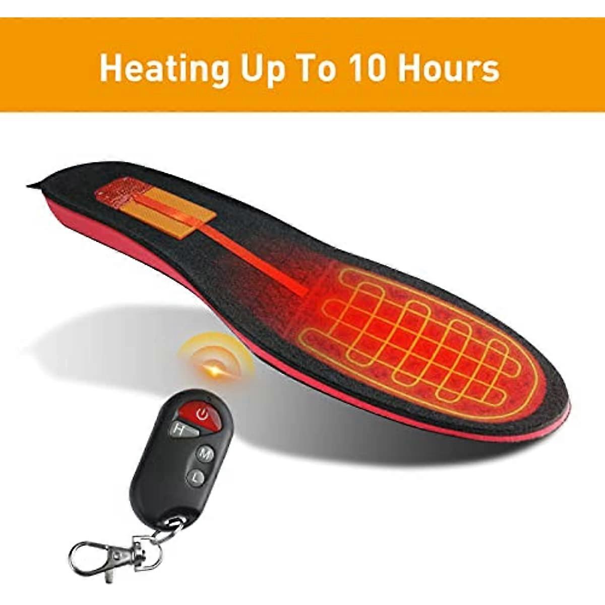 3000mAh Heated Insoles Rechargeable Foot Warmer with Remote Control Up ...