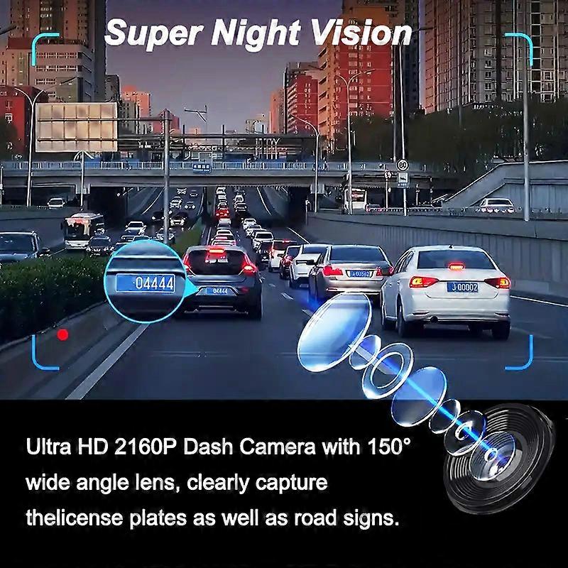 4K Dash Cam For Cars Camera WIFI GPS Video Recorder For Vehicle Car DVR ...