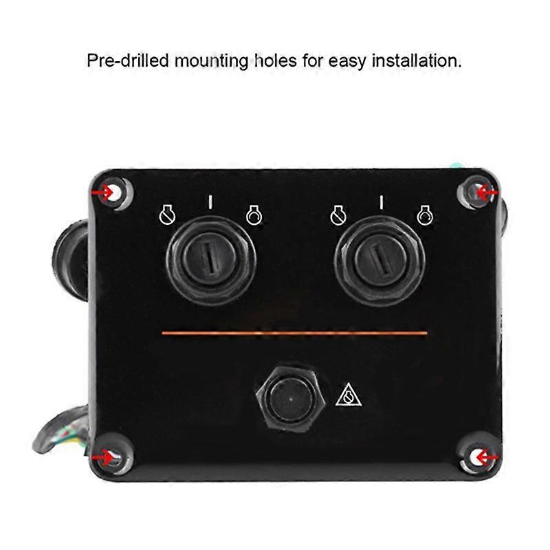 Dual Engine Key Switch Panel, 12V Dual Key Switch Panel Assembly for ...