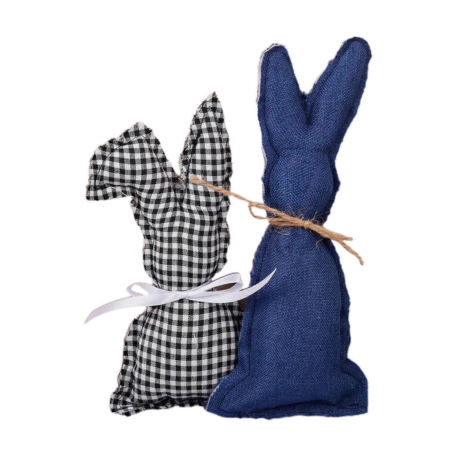 Cute Easter Bunny Dolls 2 Pcs Stuffed Rabbit Cloth for Doll Party ...