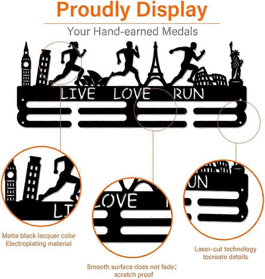 Running Medal Hanger Holder Display Live Love Run Sports Medals Display ...