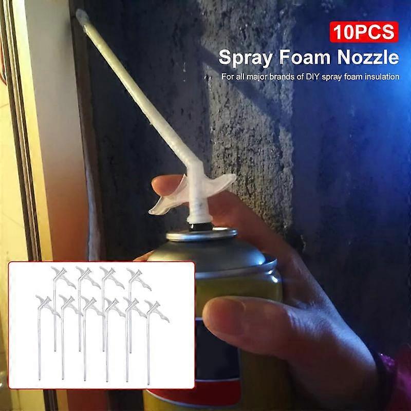 10pcs Spray Foam Tubes Nozzle Gap Filling Insulating Foam Tube ...