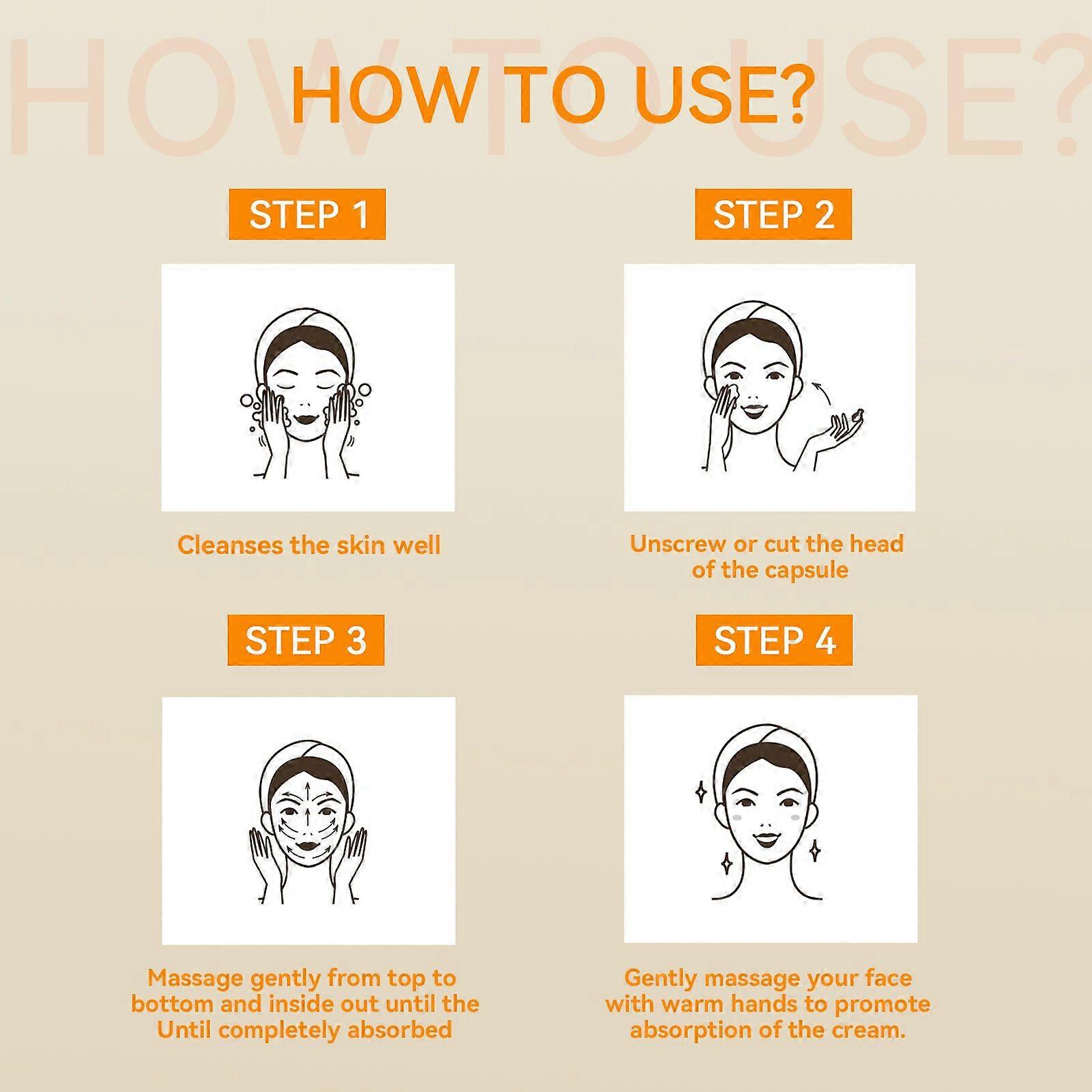 Vitamin C Face Capsule Whitening Moisturizes, Anti-Wrinkle, Firming ...