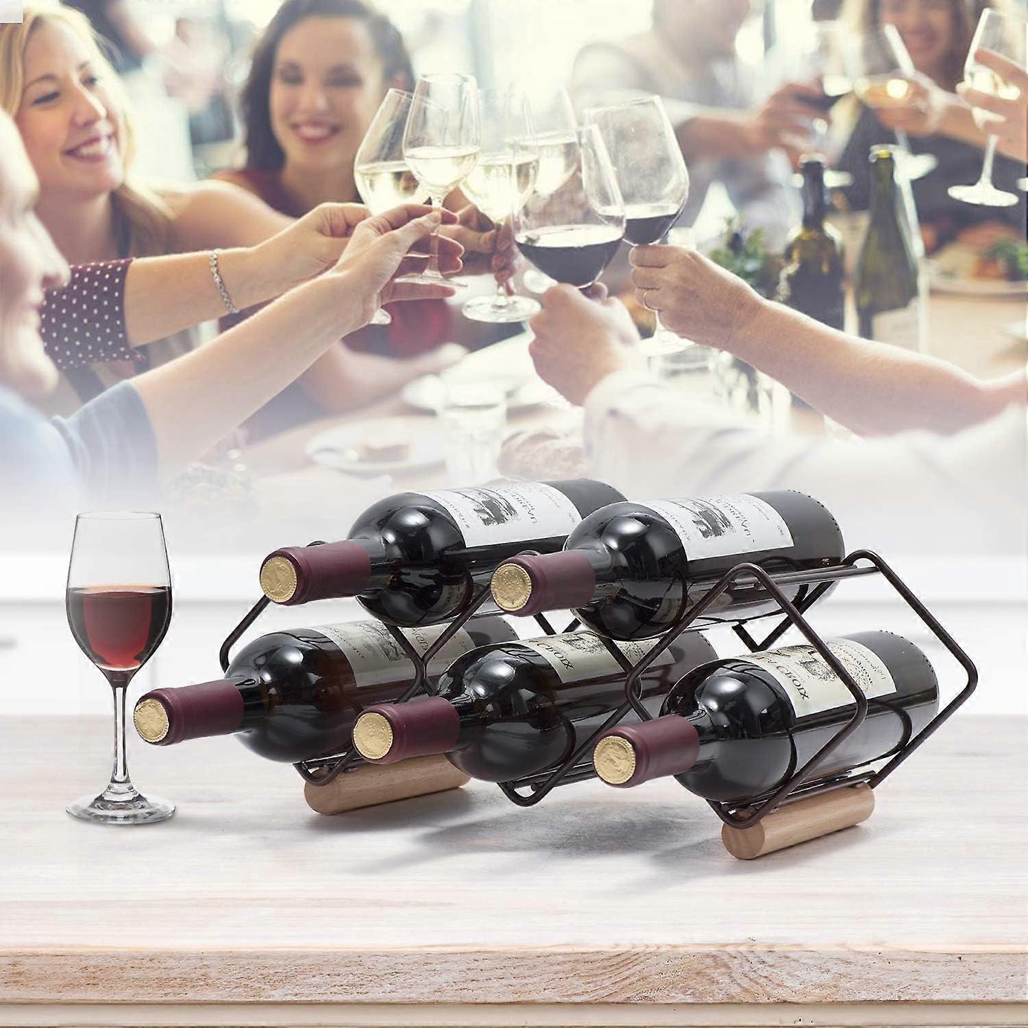 Space-saving Wine Racks Countertop, Heavy Duty Metal With Anti-rust ...