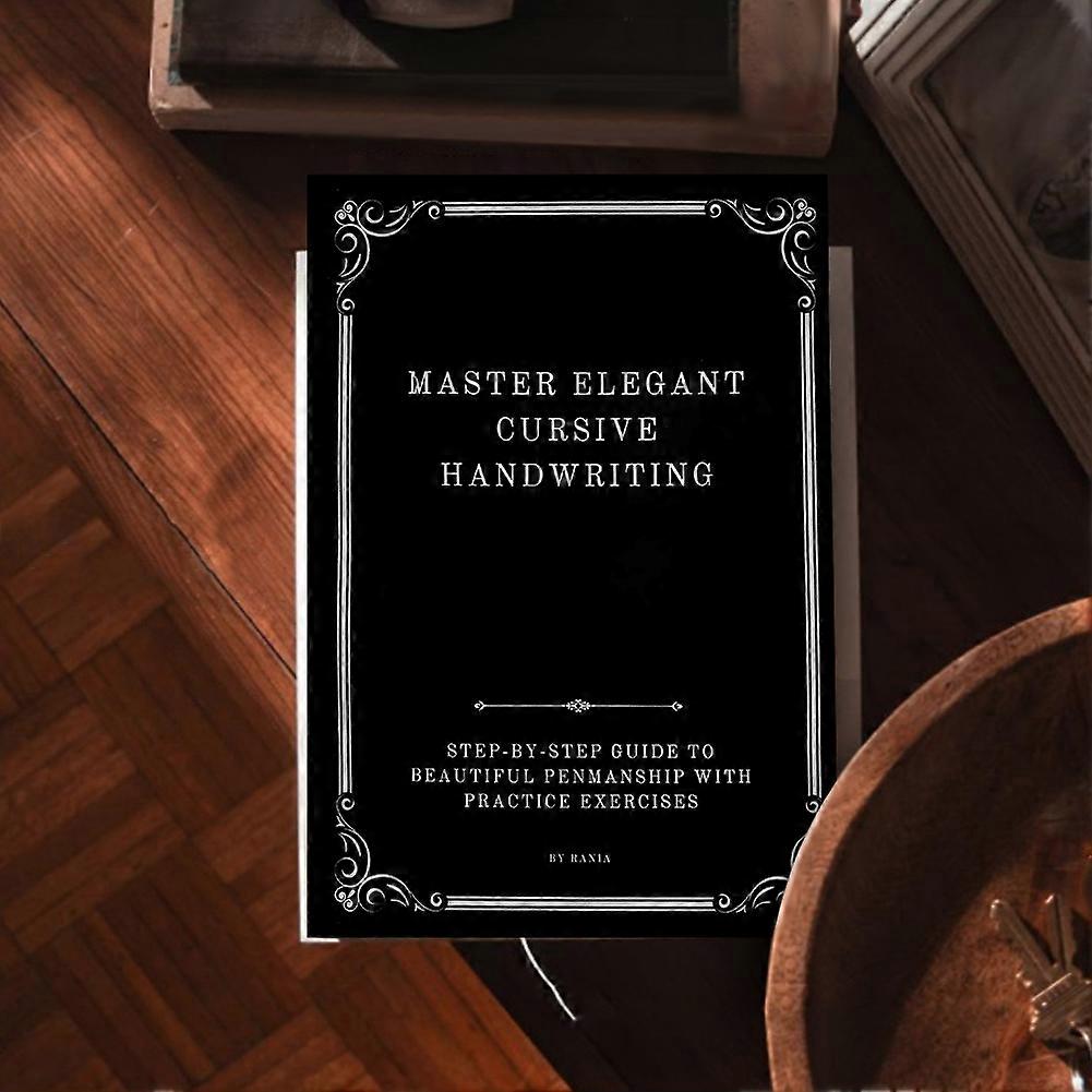 Cursive Handwriting Workbook for Kids Adults, Master Elegant Penmanship ...