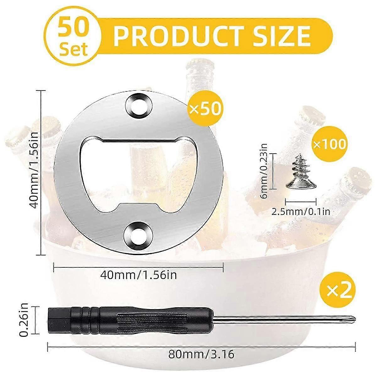 50 Set Bottle Opener Insert DIY Bottle Opener Hardware Metal Bottle ...