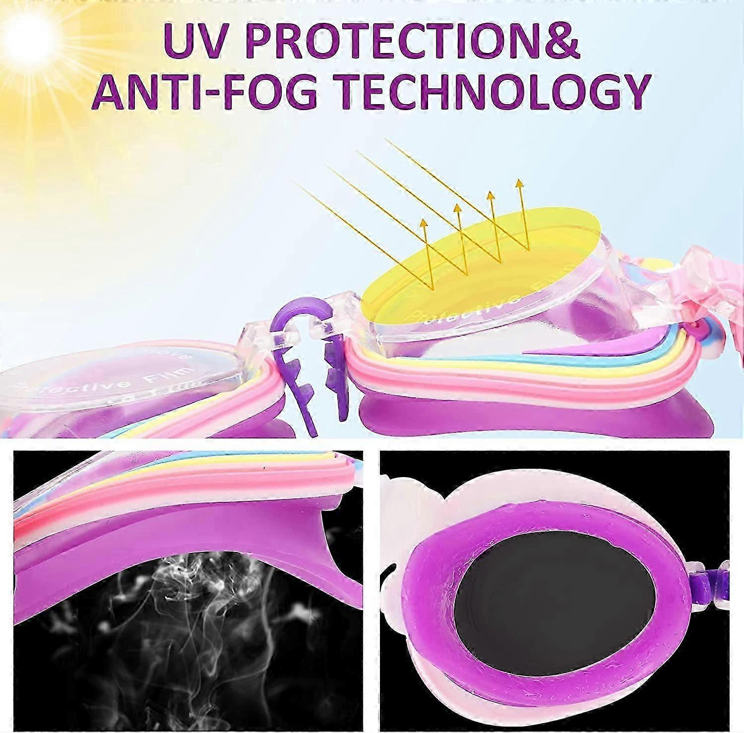 Kids Swimming Goggles With Uv Protection And Anti-fog Leak-free Kids ...