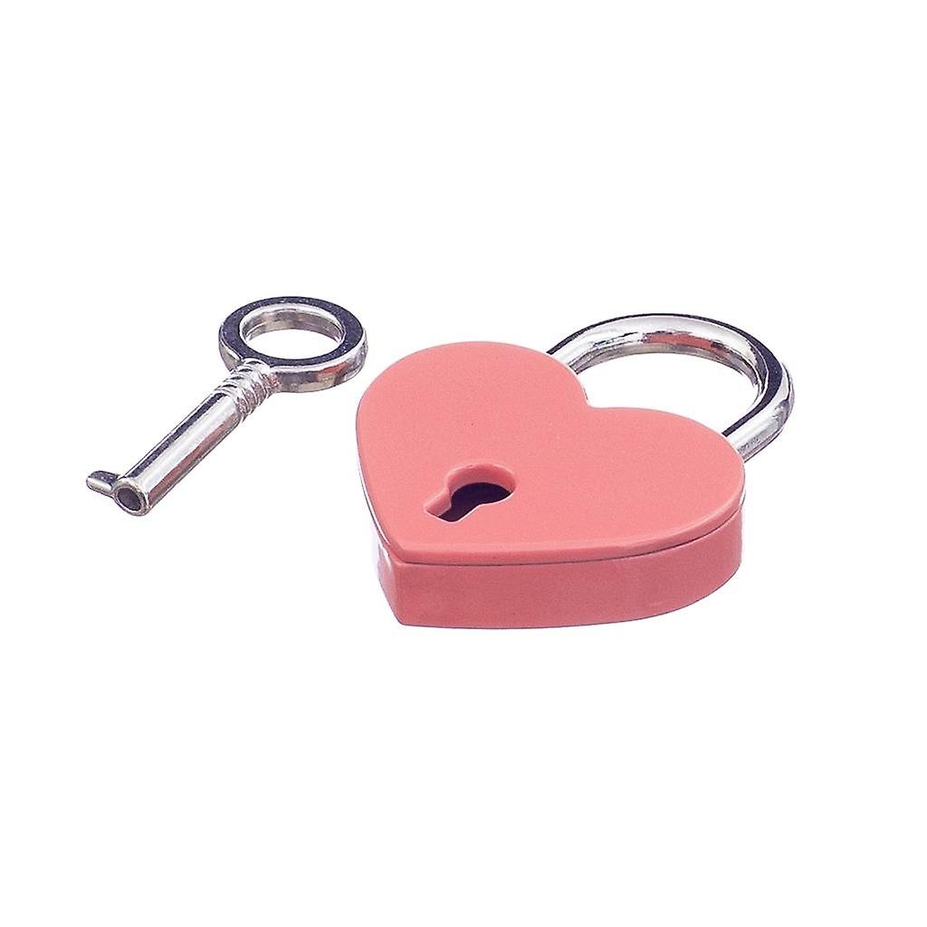 Old Vintage Antique Style Padlock Heart Shaped With Keys Pink | Fruugo DK