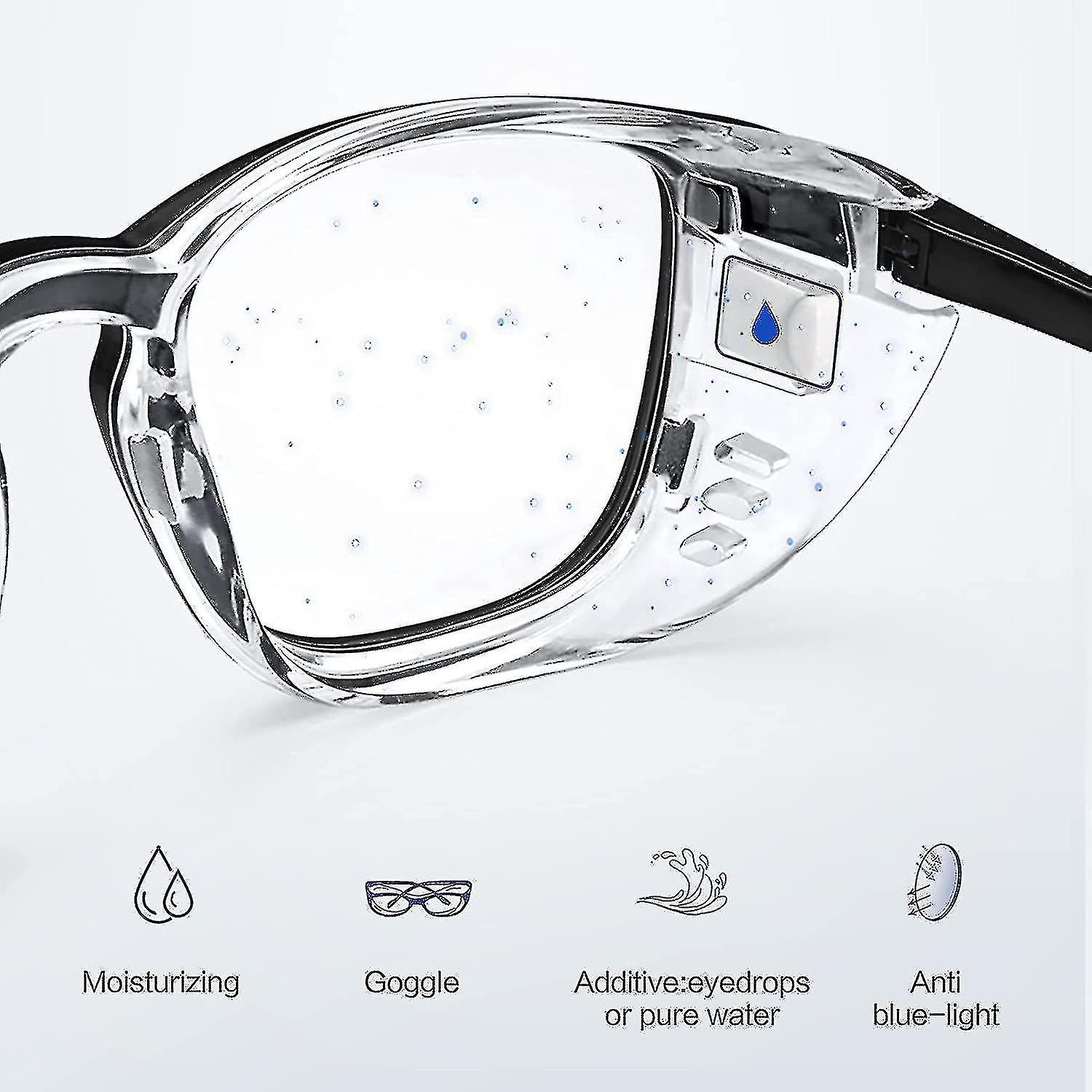 Moisture Chamber Goggles Anti Dry Eye Men Women Anti Pollen Blue Light ...