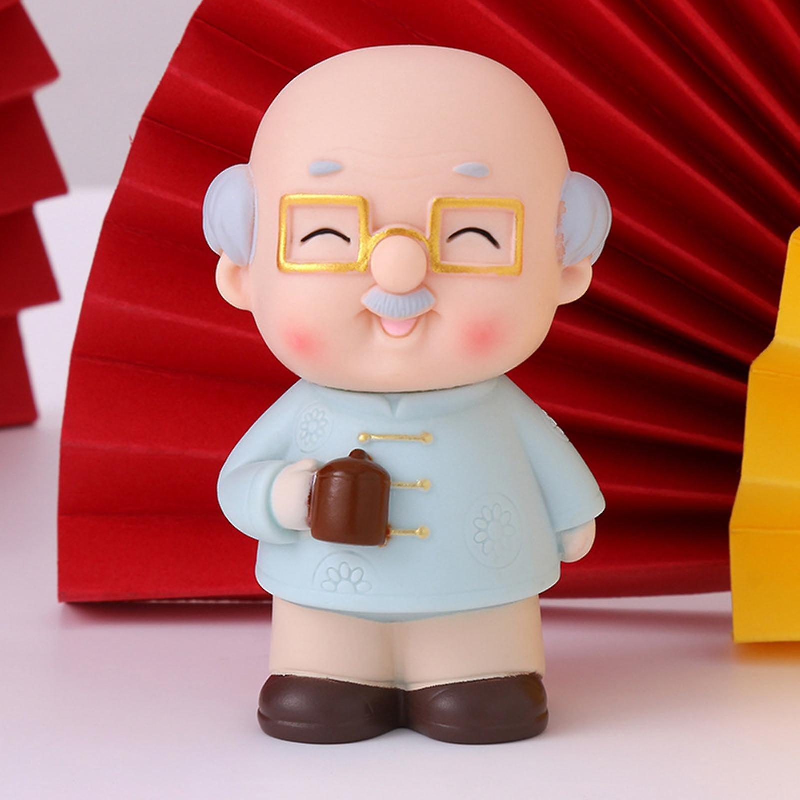 Loving Elderly Couple Figurines Parents Figure Miniature for Birthday ...