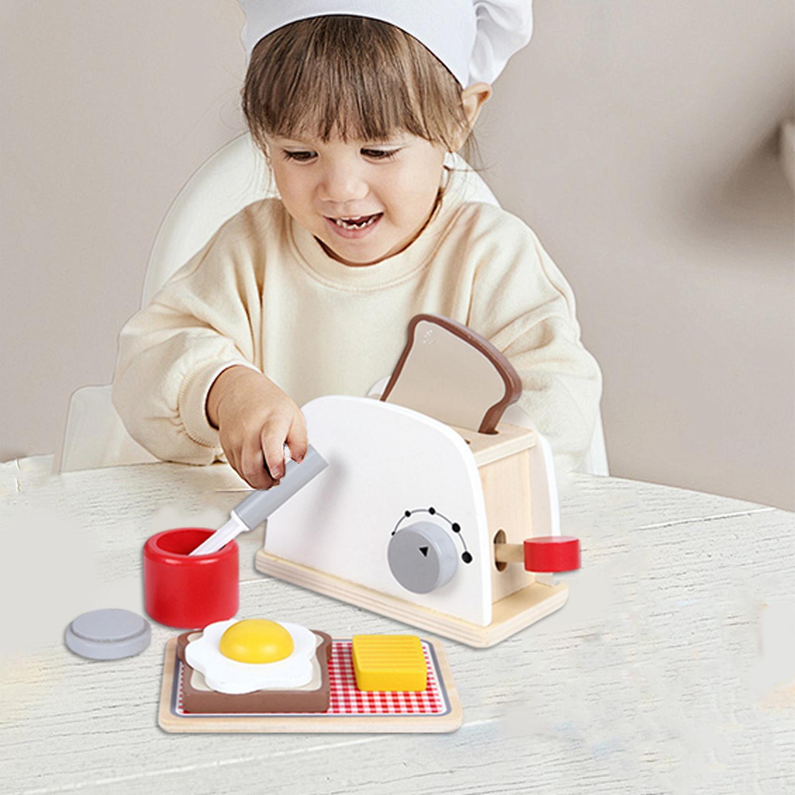 1 Set Mini Kitchen Playset Toy Simulated Wooden Blender Coffee Maker ...