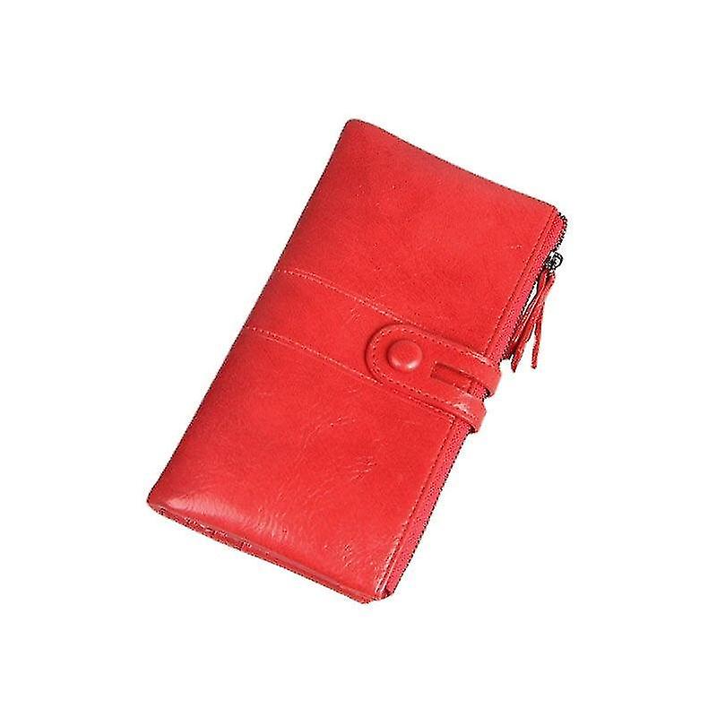 Women Multi-slots 12 Card Slots Zipper Bifold 6.3inch Phone Long Wallet ...